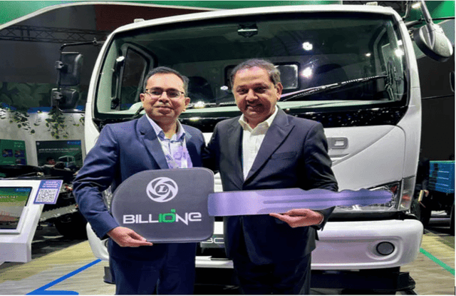 Ashok Leyland delivers first 14T Boss Electric Truck to BillionE at Bharat Mobility Global Expo 2024